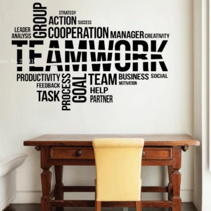 Jual Stiker Team Work Team Sticker Kaca Dinding Rumah Kantor - Kota ...