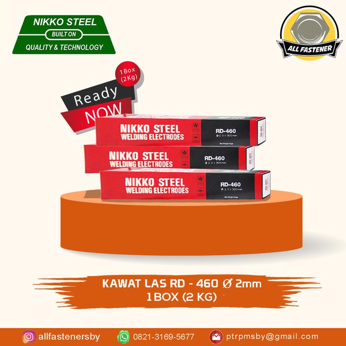 Jual KAWAT LAS (AWS E-6013) RD460 2mm X 300mm, NIKKO STEEL (1DUS = 2KG) - Kota Surabaya - All ...