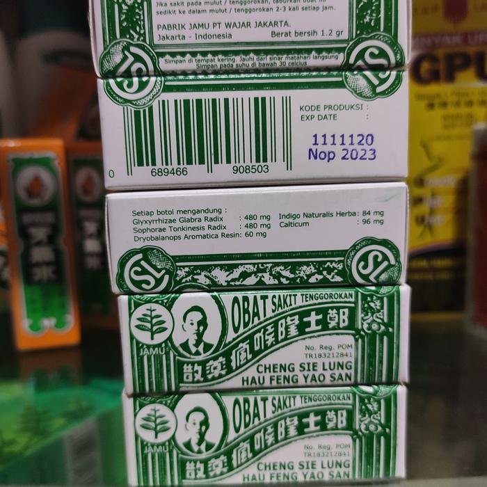 Promo Cheng sie lung Hau Feng Yao san obat sakit tenggorokan 1 pcs ...