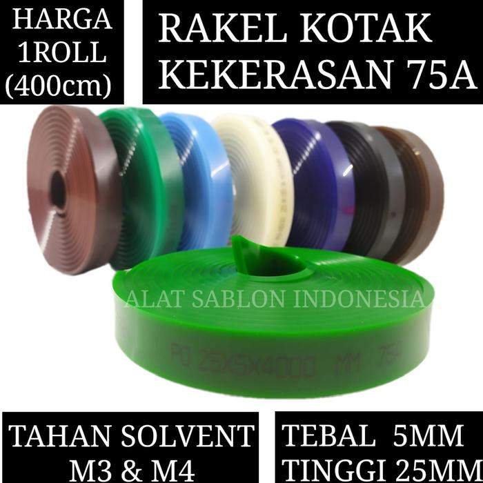 Jual KARET RAKEL SABLON TAHAN SOLVENT LANCIP KOTAK KECIL 5MM 1ROLL ...