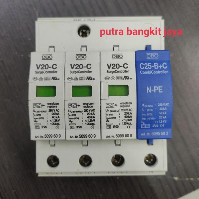 Jual SURGE ARRESTER OBO V20-C 3 PHASE + NPE - Jakarta Pusat - ZHS Listrik | Tokopedia