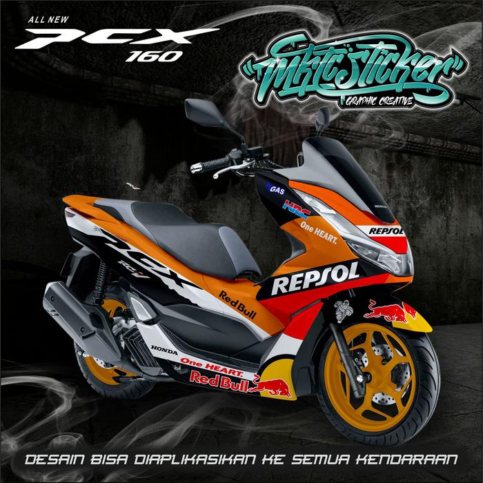 Jual STICKER FULL BODY PCX BARU LIVERY REPSOL MOTO GP 2021 - Kab. Pati ...