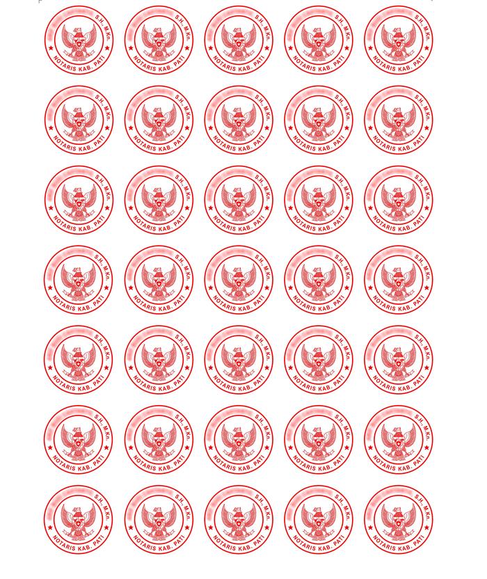 Jual Stiker Segel Akta Notaris / PPAT - Stiker Notaris, Glossy - Kab ...
