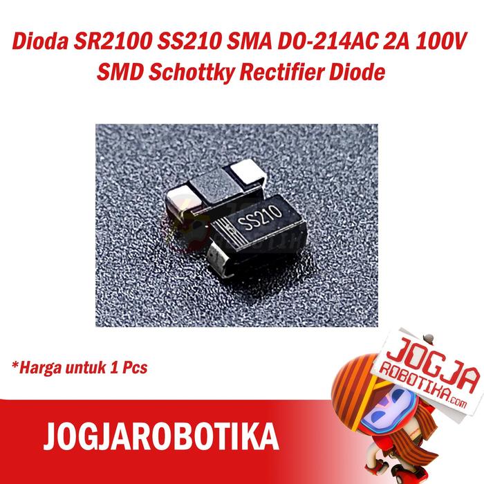 Jual Dioda SR2100 SS210 SMA DO-214AC 2A 100V SMD Schottky Rectifier ...