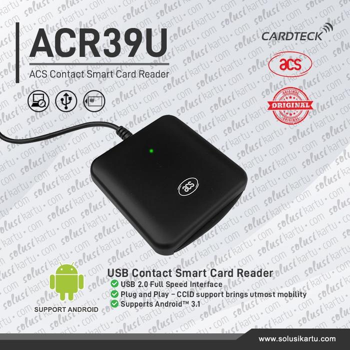 Jual ACS ACR39U, New Contact Smartcard Reader/Writer, USB - Kab ...
