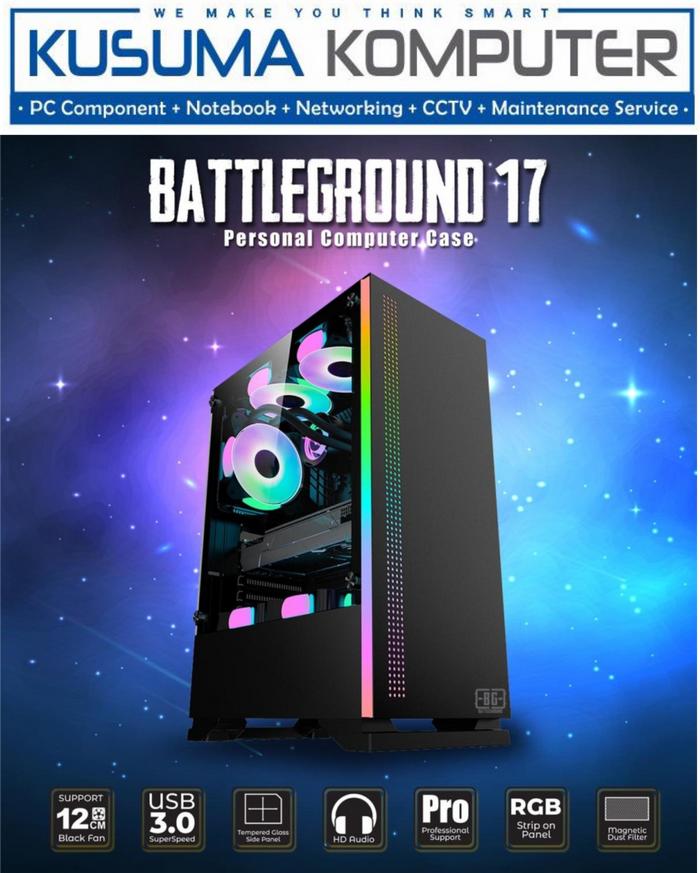 Jual Simbadda Battleground 17 Tempered Glass Casing PC Gaming - Kab ...