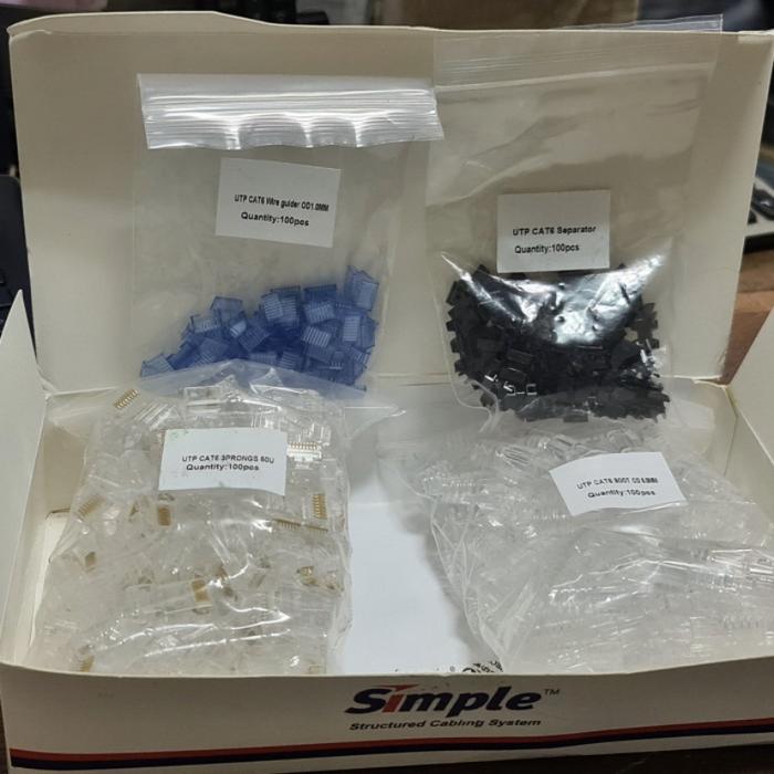 Jual konektor rj45 cat 6 - pin rj45 cat6 merk LS - Jakarta Pusat ...