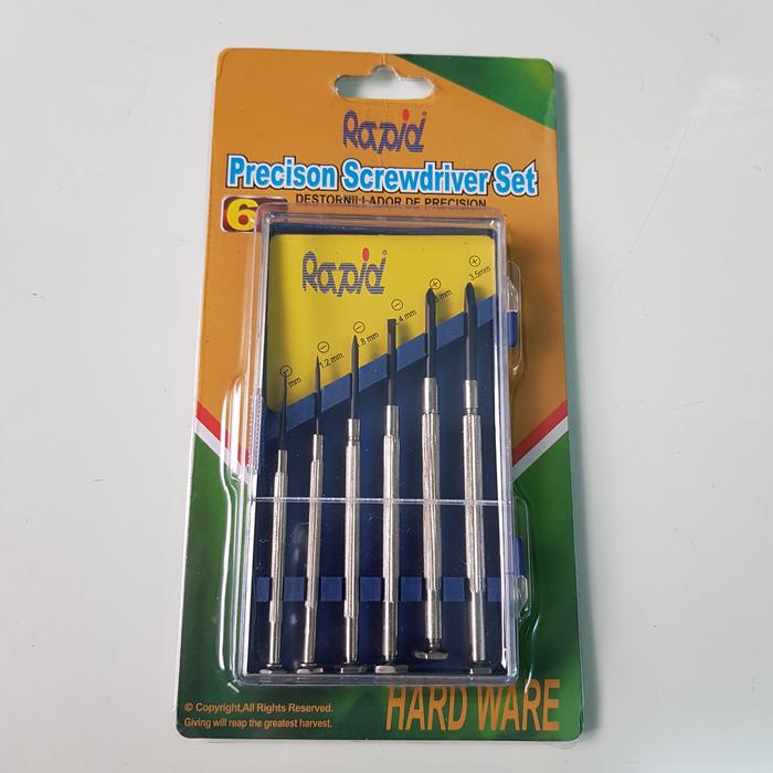 Jual Obeng Jam Besi Rapid/Obeng set Isi 6/Obeng Kacamata/Obeng Jam ...