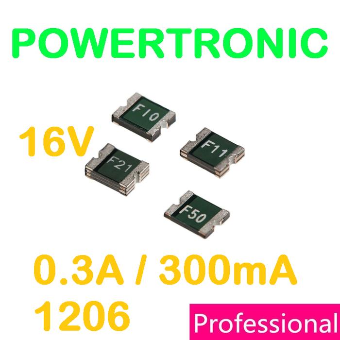 Jual 1206 0.3A 16V PPTC SMD Polyfuse Polyswitch Resettable Fuse 3216 ...