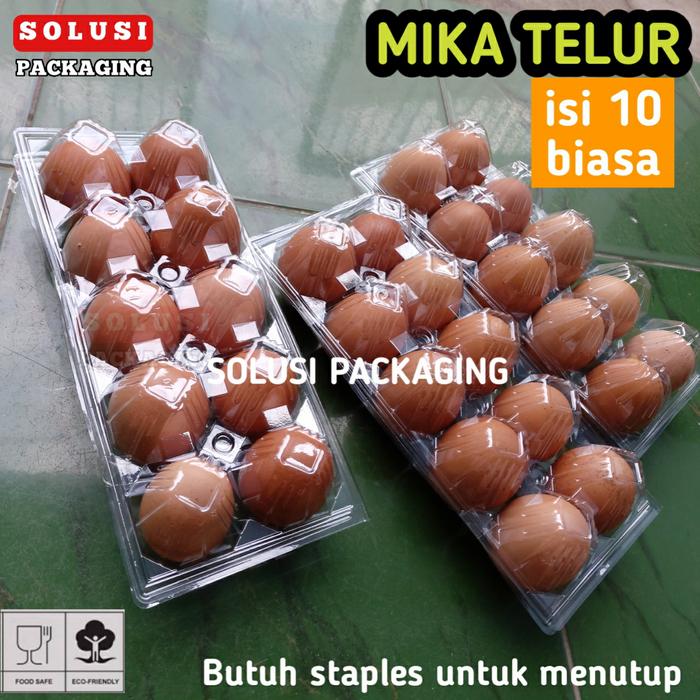 Jual TRAY TELUR MIKA ISI 10 / TEMPAT TELUR / KEMASAN / MIKA / PLASTIK ...