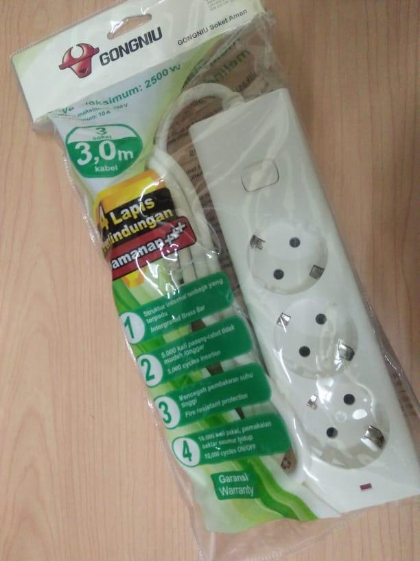 Jual Stop kontak GONGNIU uticonn 3 lubang stop kontak 1 switch 3 M 3M - Jakarta Utara - SUMBER ...