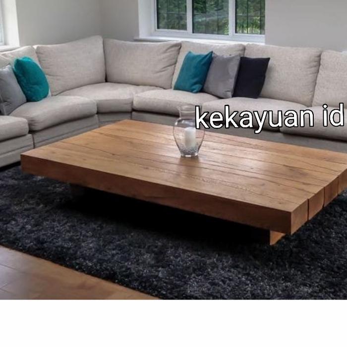 Jual meja kayu jati balok 120x80x20 tebal 5cm - Kota Tangerang ...