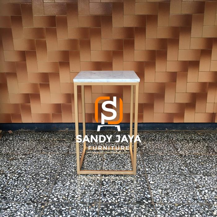 Jual Meja pojok sudut marmer carara, meja tamu persegi minimalis - Kab ...