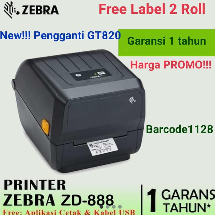Jual PROMO ZEBRA PRINTER BARCODE ZD888 PENGGANTI GT820/GK888t/GC420t ...