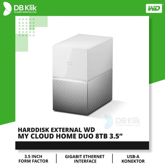 Harddisk External WD My Cloud Home DUO 8TB 3.5 Inch USB 3.0