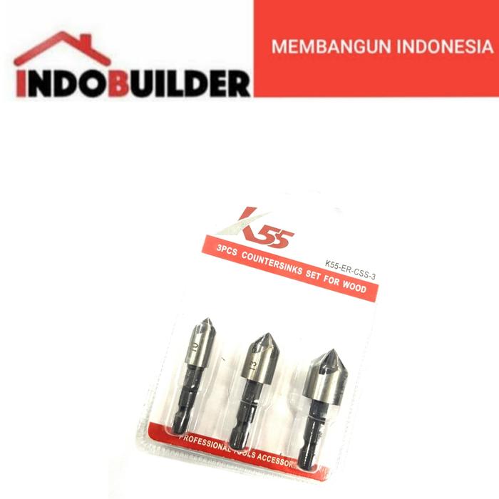 Jual MATA BOR COUNTERSINK FOR WOOD SET 3 PCS / COUNTERSINK DRILL BIT ...