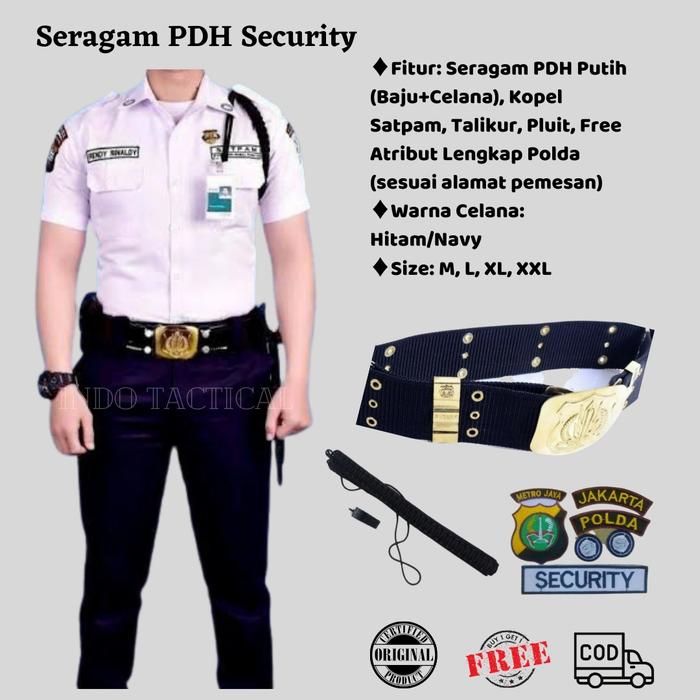 Jual SERAGAM PDH SATPAM KUMPLIT, SERAGAM PDH PUTIH - Kota Bandung ...