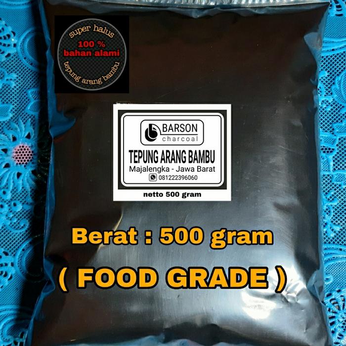 Jual CHARCOAL POWDER BAMBU 500 Gram tepung arang Bambu Halus ( FOOD ...