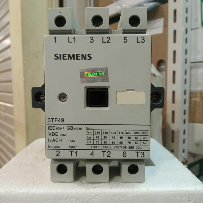 Jual kontaktor siemens 3TF49 100A 220V 48V 110V 380V - Jakarta Pusat ...