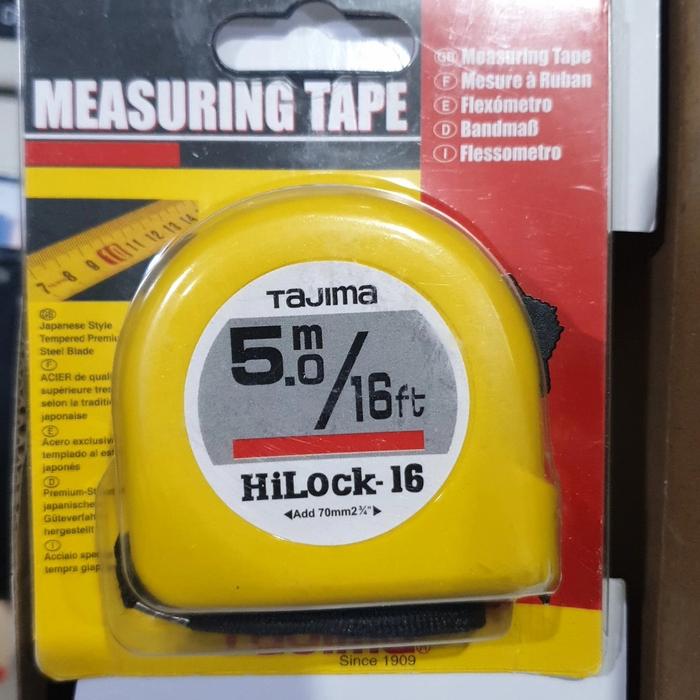 Jual measuring tape meteran tajima hi lock 5 meter japan - Kota ...