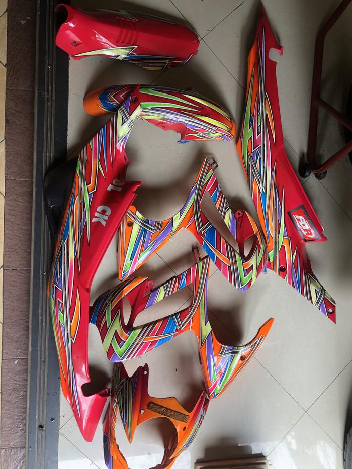 Satria Fu Airbrush Merah Hitam