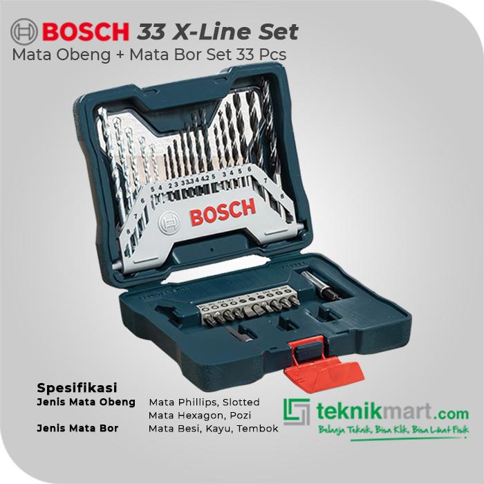 Jual Bosch Drill & Screwdriver Bit Set / Mata Bor Obeng Set 33Pcs X ...