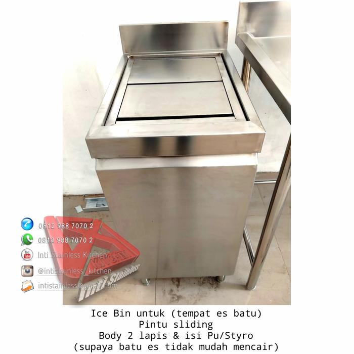 Jual ice bin stainless steel bak tempat es batu 60x60x85cm - Kab. Bogor ...