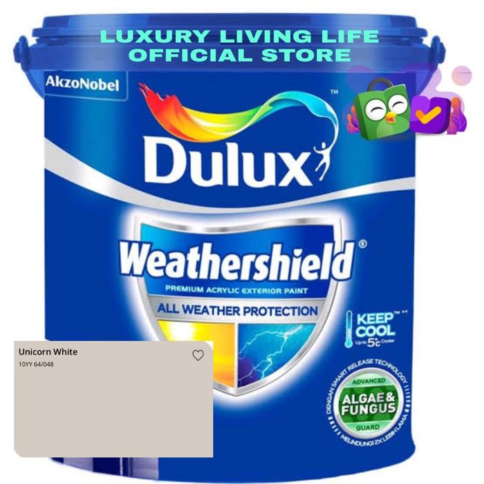 Jual Dulux Weathershield Unicorn white 2,5L Gallon CSS Tinting Machine ...