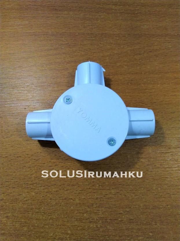 Jual Tee Doos Putih Cabang 3 / T Dus Percabangan Kabel Listrik 3 Cabang ...