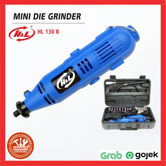 Jual H&L Mini Die Grinder with variable speed set BOX LENGKAP HL 130 ...