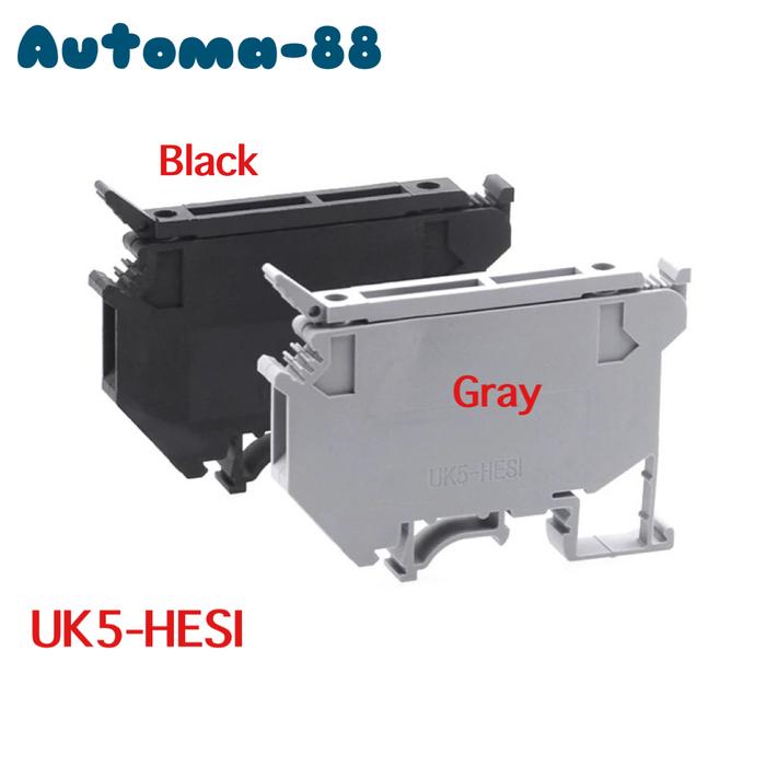 Jual UK5-HESI Fuse Terminal Block Din Rail (0.2~4mm) Hitam-Abu-Gray-Black - Kab. Bekasi - Automa ...