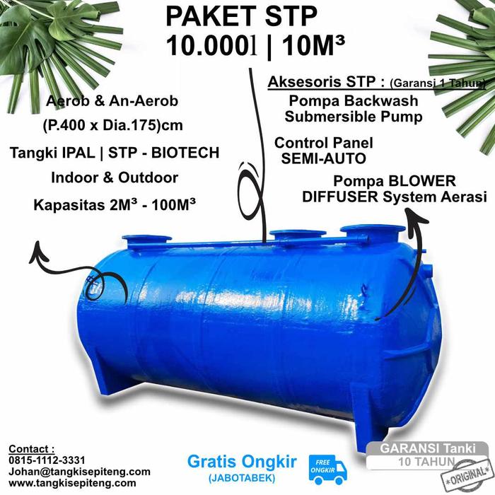 Jual PAKET SYSTEM BIOFILTER STP BIOFIL BIOTECH BIOTANK 10000 Liter ...