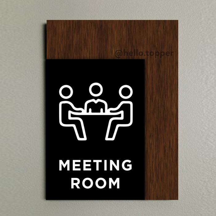Jual Sign Kayu Akrilik Meeting Room 20x15 | Sign Ruangan Meeting ...
