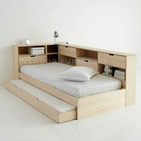 Jual Dipan Tempat Tidur Anak2 Double Bed Dipan HPL Industrial - Mebel ...
