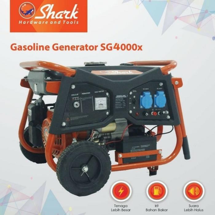 Jual Genset SHARK SG 4000 X 2500 watt 4 tak Generator Shark SG4000 ...