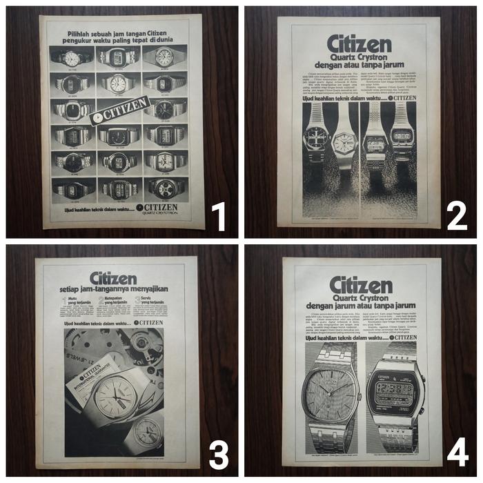 Jual Iklan Jam Tangan Jadul CITIZEN SEIKO. Poster Arloji Vintage Klasik ...