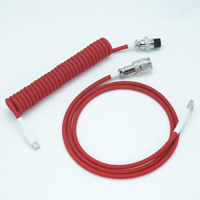 Jual RED DEVIL - Custom coiled USB Type-C Mechanical Keyboard cables ...