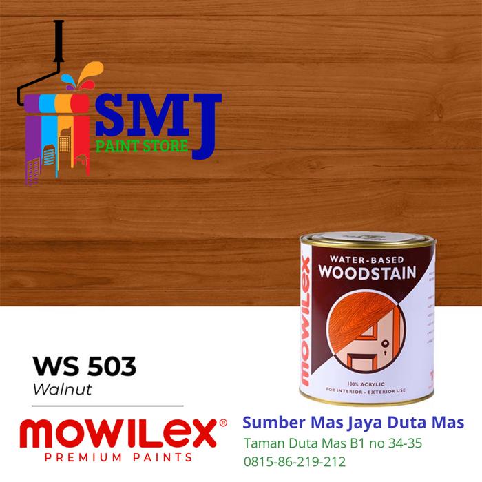 Jual Cat Woodstain Kayu MOWILEX Water Based 503 Warna Walnut 1L ...