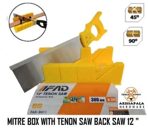 Jual Mitre Box Saw Set Gergaji Potong Sudut Bingkai Pigura 12 inch FAD ...