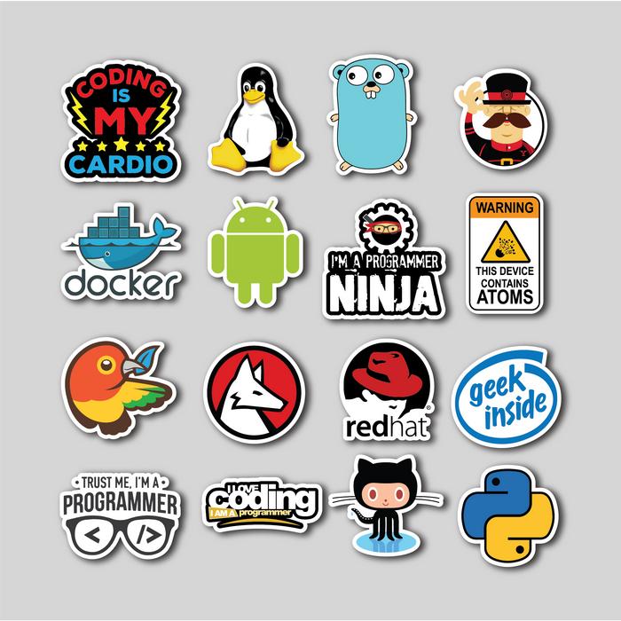 Jual Best Seller Stiker Programmer /Stiker helm/Motor/ laptop ...