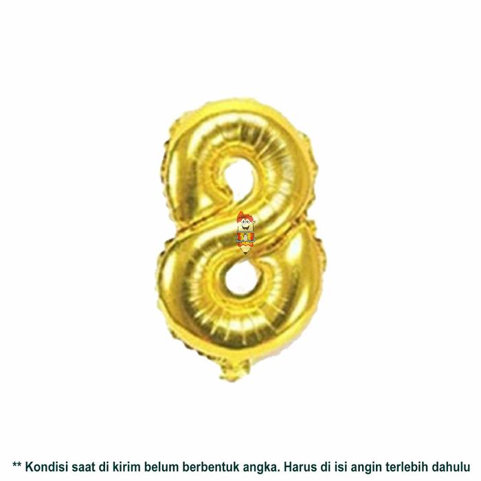 Jual Balon foil angka Gold - Angka 8 - Kota Denpasar - Bali Stationery ...