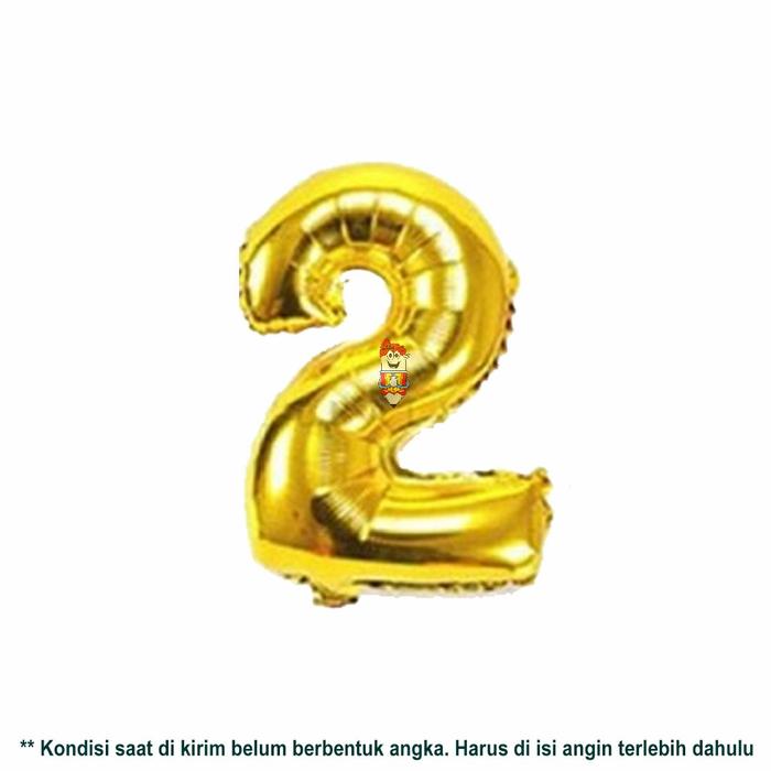 Jual Balon foil angka Gold - Angka 2 - Kota Denpasar - Bali Stationery ...