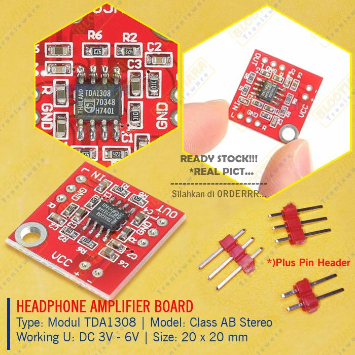 Jual Modul Amplifier TDA1308 AB Stereo Headphone Driver Board Audio Pre ...