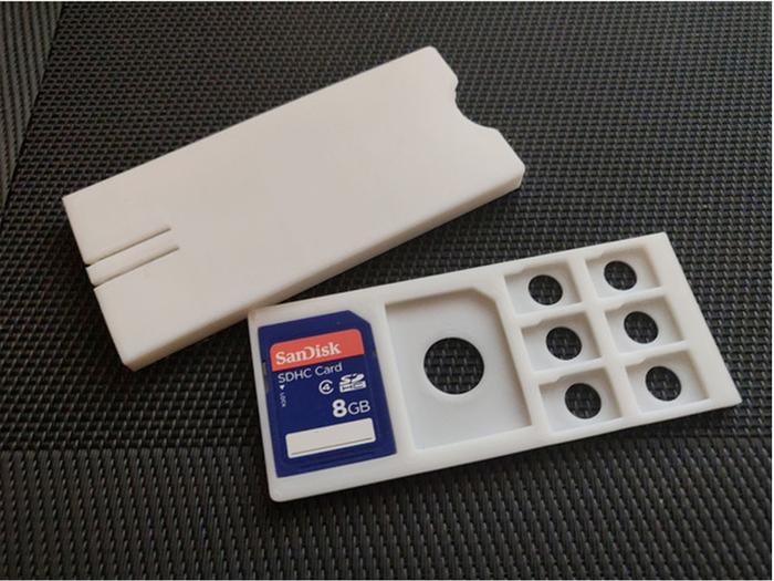 Jual Tempat MicroSD & SD Adapter Card lock/ Print 3d hanya case saja ...