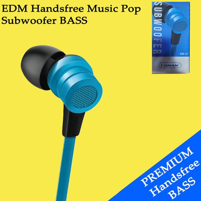 Jual Earphone biru Musik Gaming PUBG Mobile Legend ML Headphone headset ...