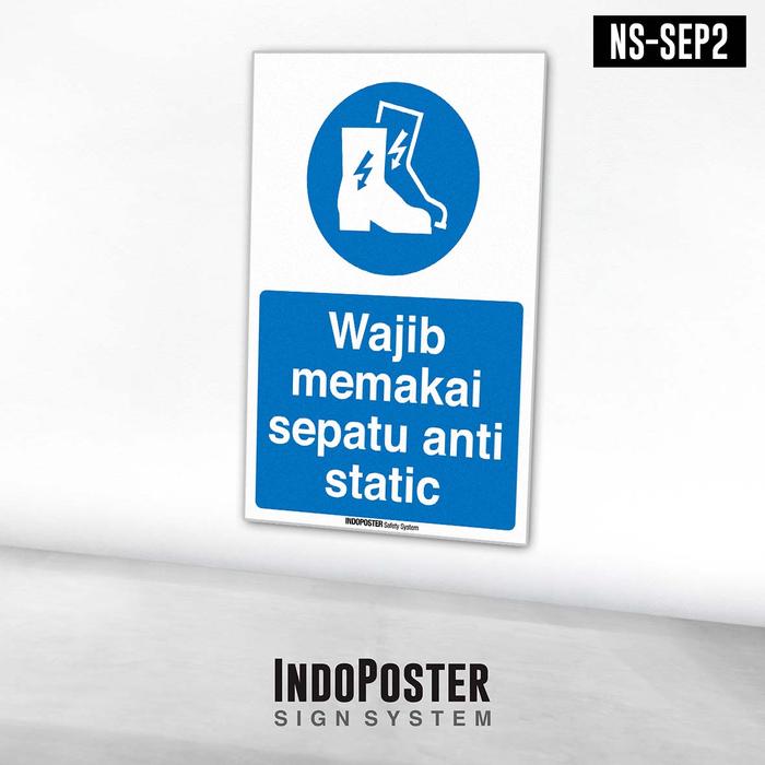 Jual Stiker safety sign K3 wajib APD sepatu safety shoes anti static ...