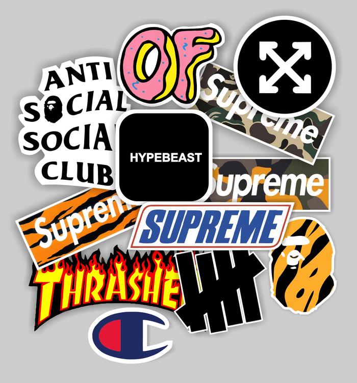 Jual STIKER / STICKER PACK HYPEBEAST 03[ 12 PCS ] SUPREME BAPE THRASHER ...