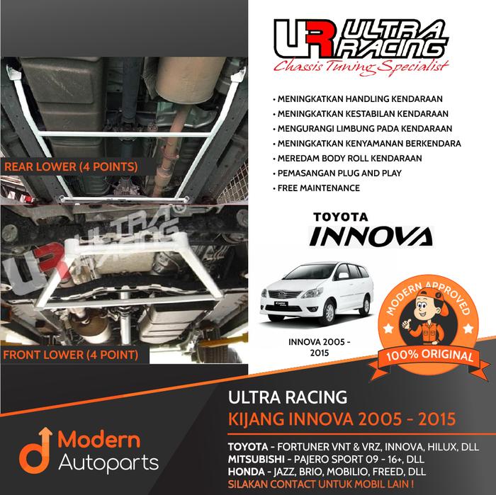 Jual PAKET Stabilizer Ultra Racing Innova 05-15 1 Rear & Front Lower ...