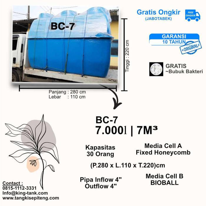 Jual 7000 Liter / 7M3 - Tangki BIOFIL BIOTANK BIOTECH BIOFILTER - Kab ...