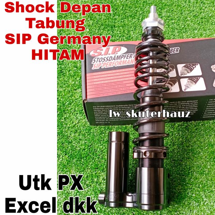 Jual Shock Depan Tabung HITAM Ori SIP Scootershop Germany utk PX Excel ...